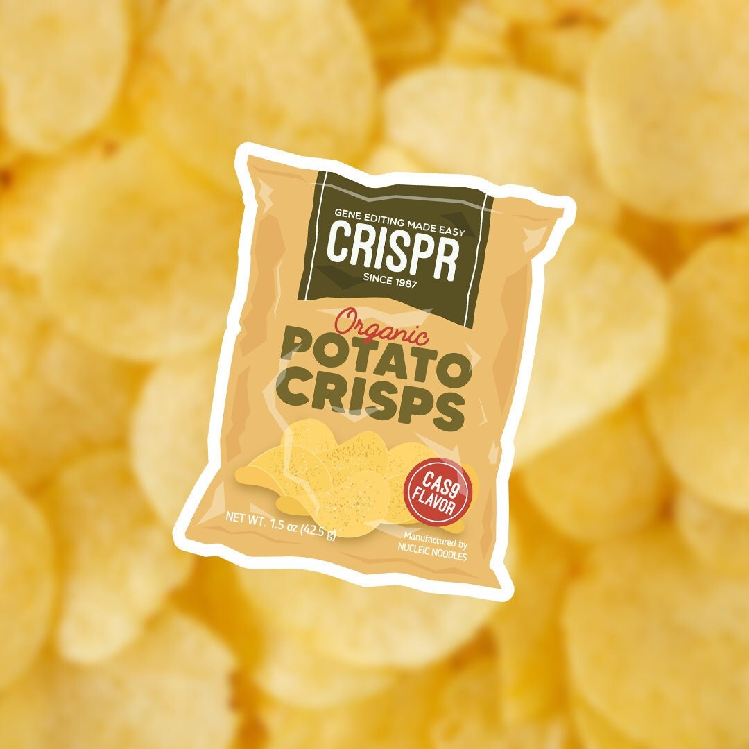 CRISPR Potato Crisps Sticker Biology Sticker Microbiology - Etsy