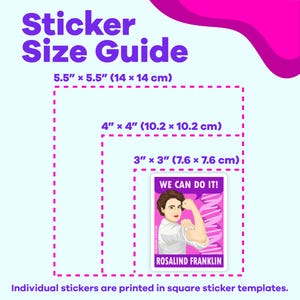 Rosalind Franklin | Women in STEM: We Can Do It! Sticker | Biology ...