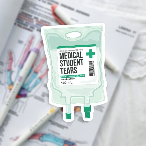 Medical Student Tears Sticker Doctor Sticker Med Student - Etsy