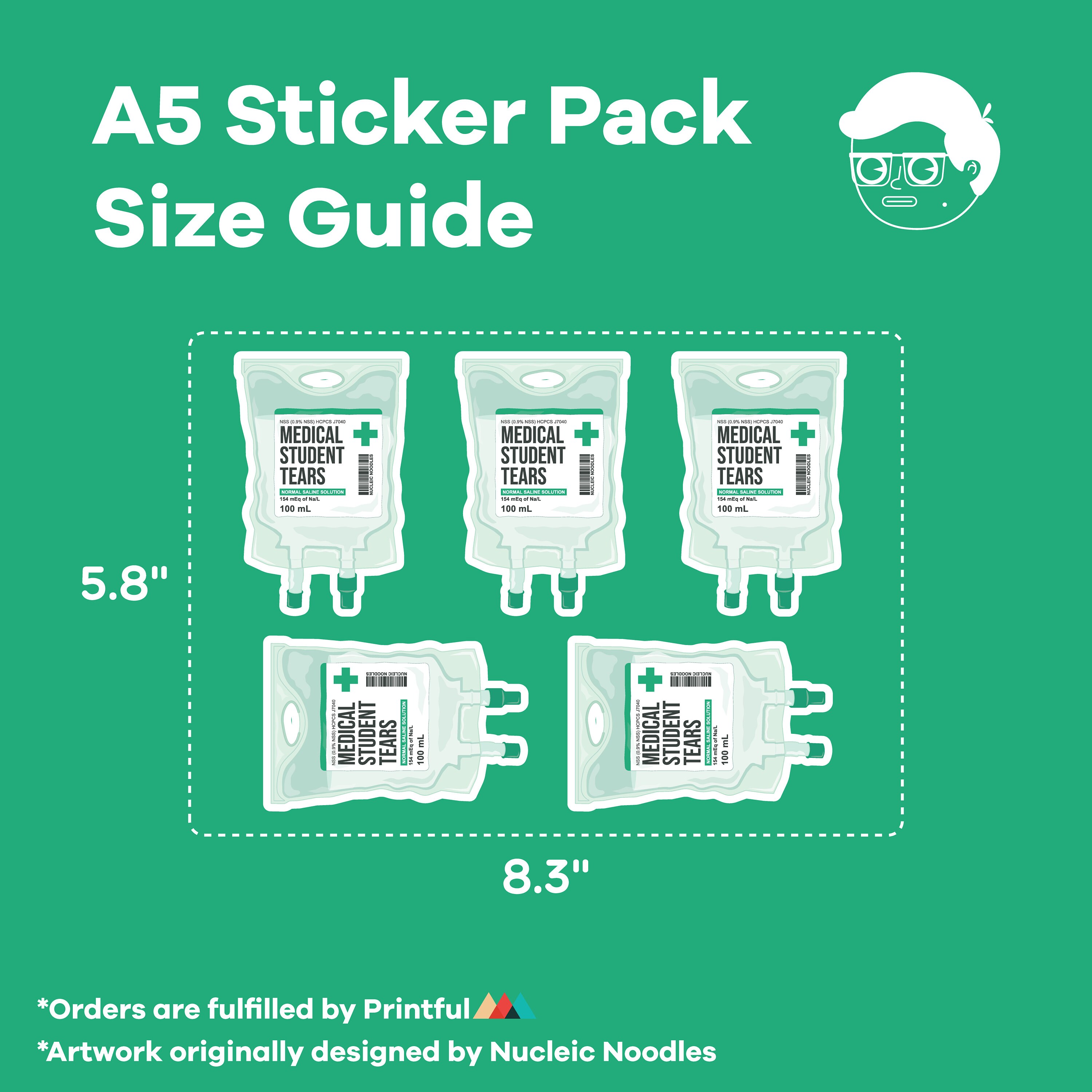 Medical Student Tears Sticker Doctor Sticker Med Student - Etsy