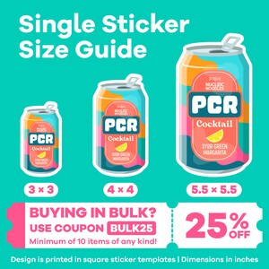 PCR Cocktail Sticker Funny Chemistry Sticker, Biology Sticker, Science ...