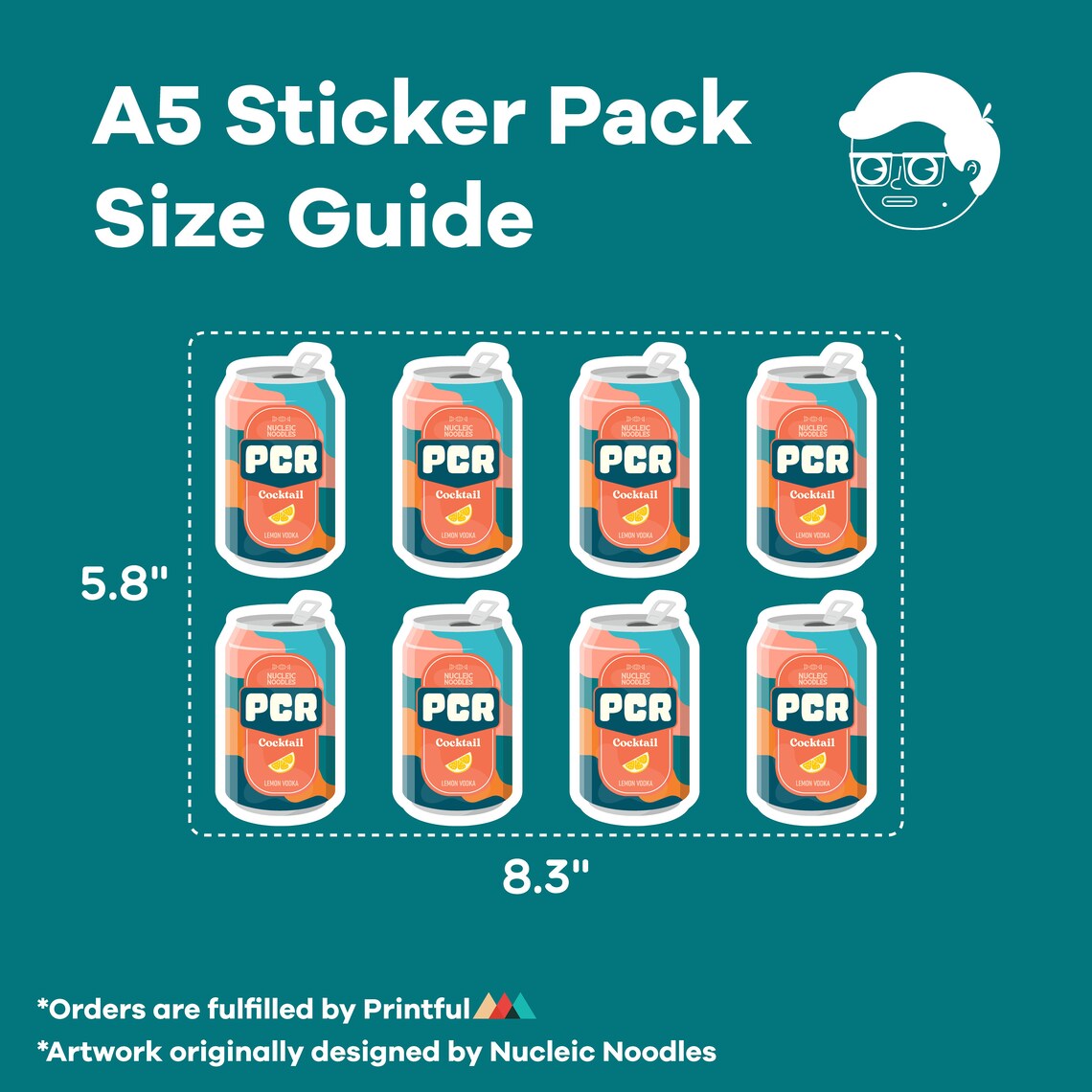 PCR Cocktail Sticker Funny Chemistry Sticker Biology - Etsy