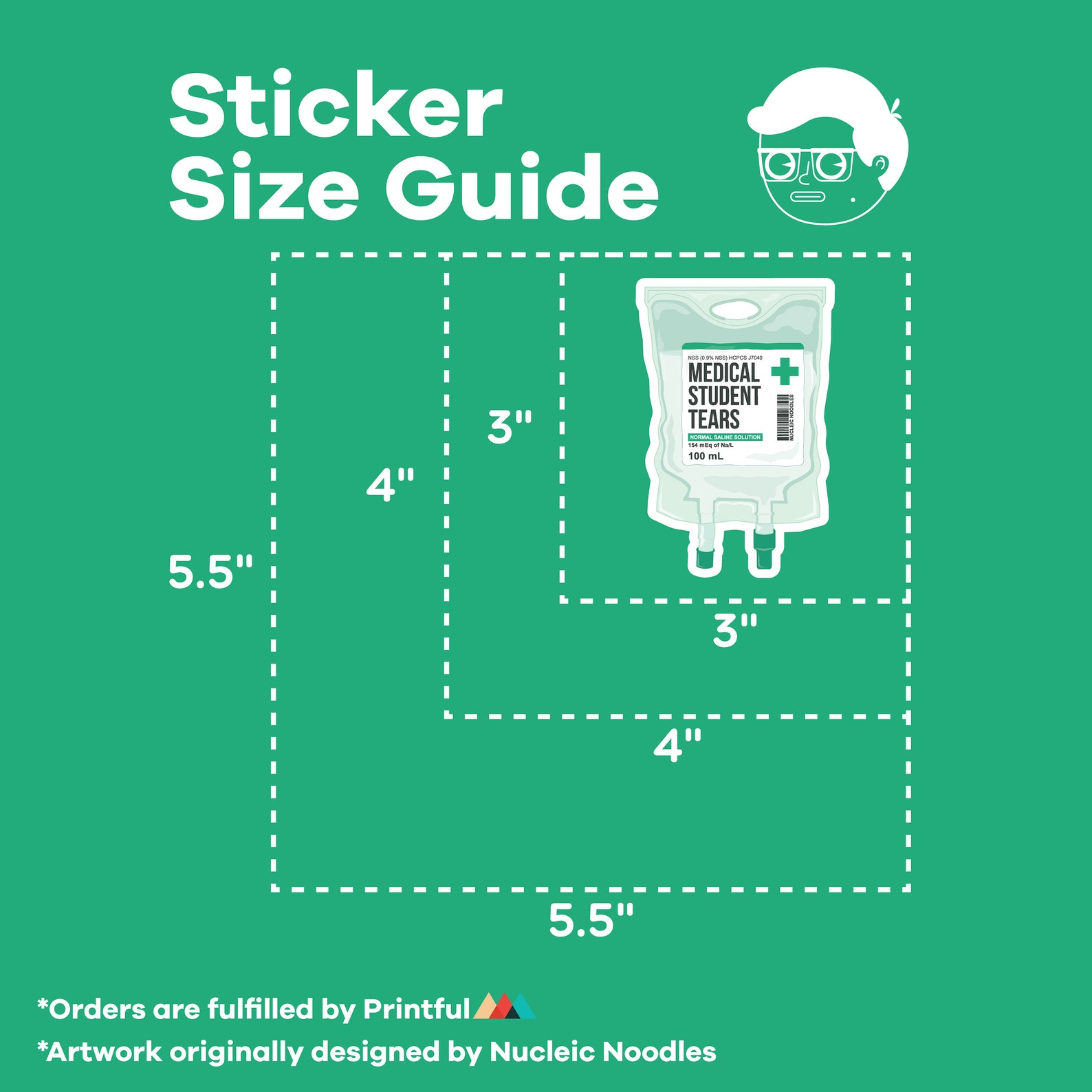 Medical Student Tears Sticker Doctor Sticker Med Student - Etsy