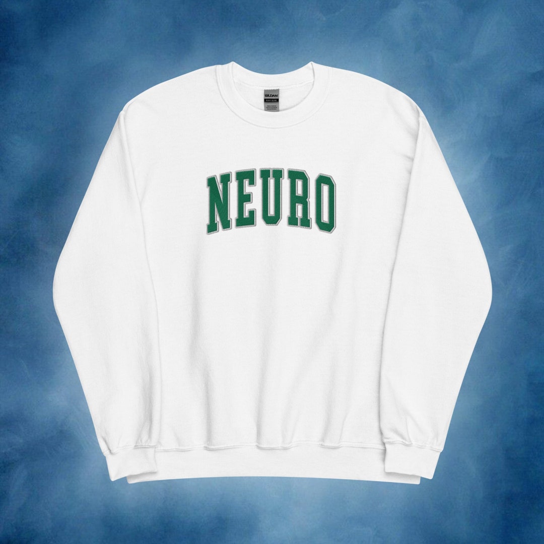 Neuro Embroidered Crewneck Sweatshirt Neuroscience Gift - Etsy