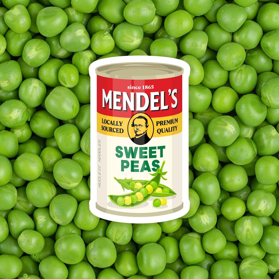 Mendel's Sweet Peas Sticker | Genetics Sticker, Biology Sticker, Funny ...