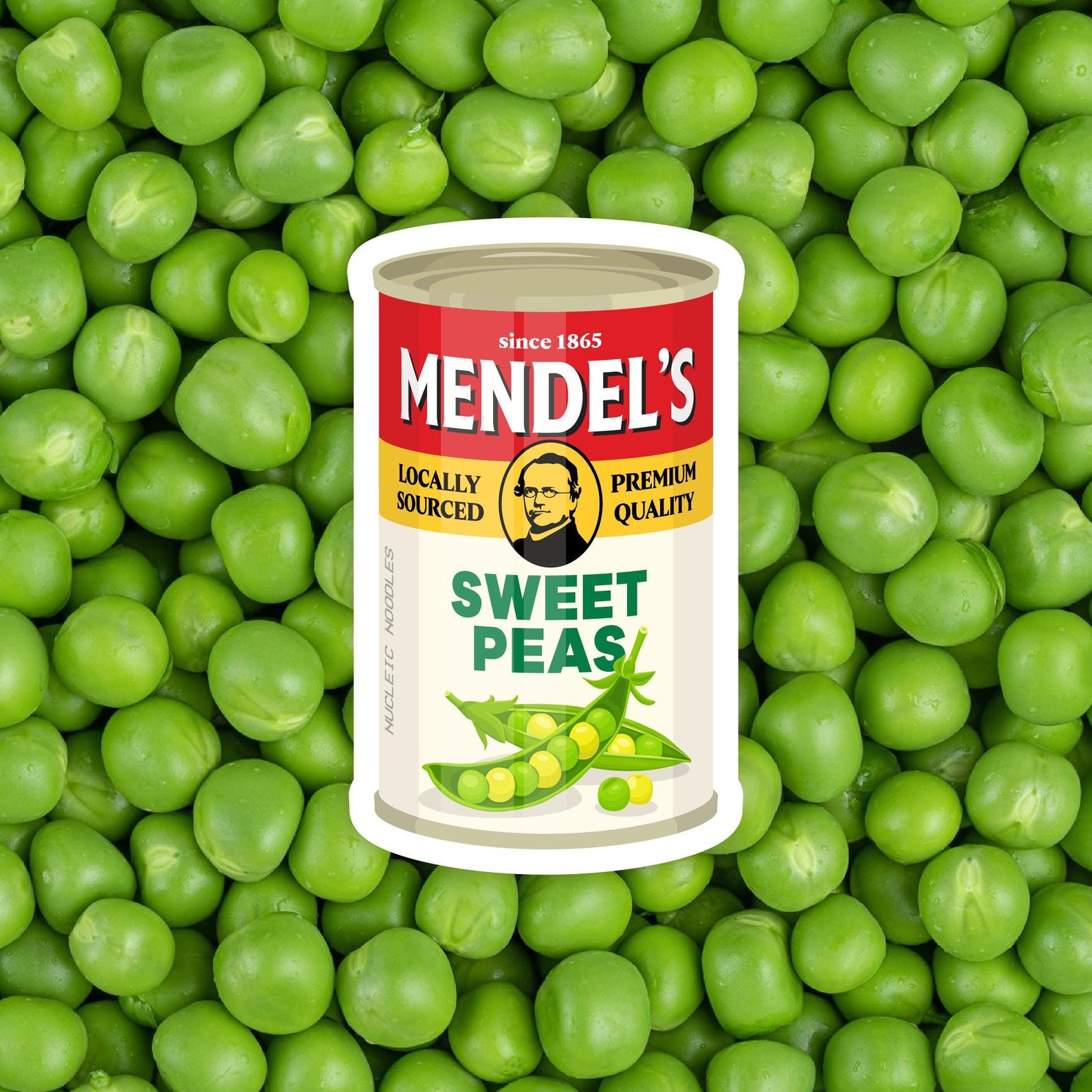 Mendel's Sweet Peas Sticker | Genetics Sticker, Biology Sticker, Funny ...