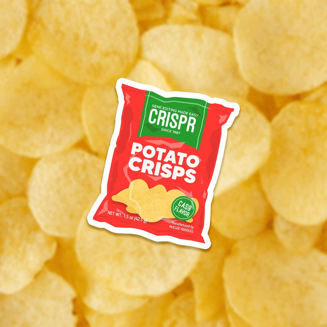 CRISPR Potato Crisps Sticker Biology Sticker, Microbiology Sticker ...