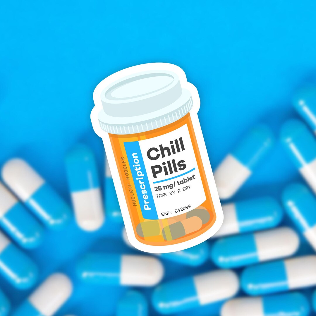 Chill Pills Sticker | Medical Sticker, Pharmacy Sticker, Pharmacy ...