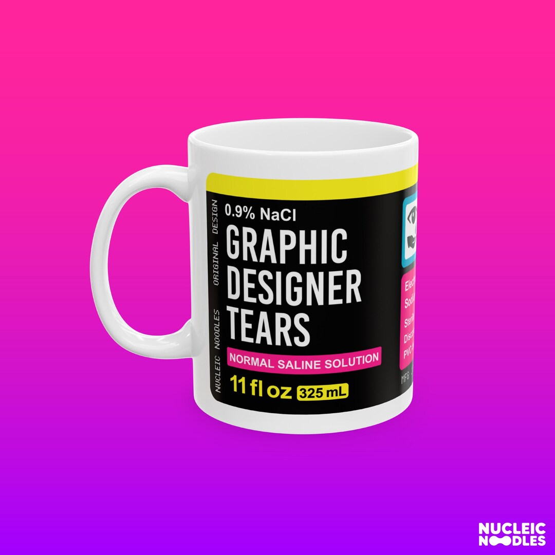 Graphic Designer Tears Mug | Funny Digital Artist Gift, Graphic ...