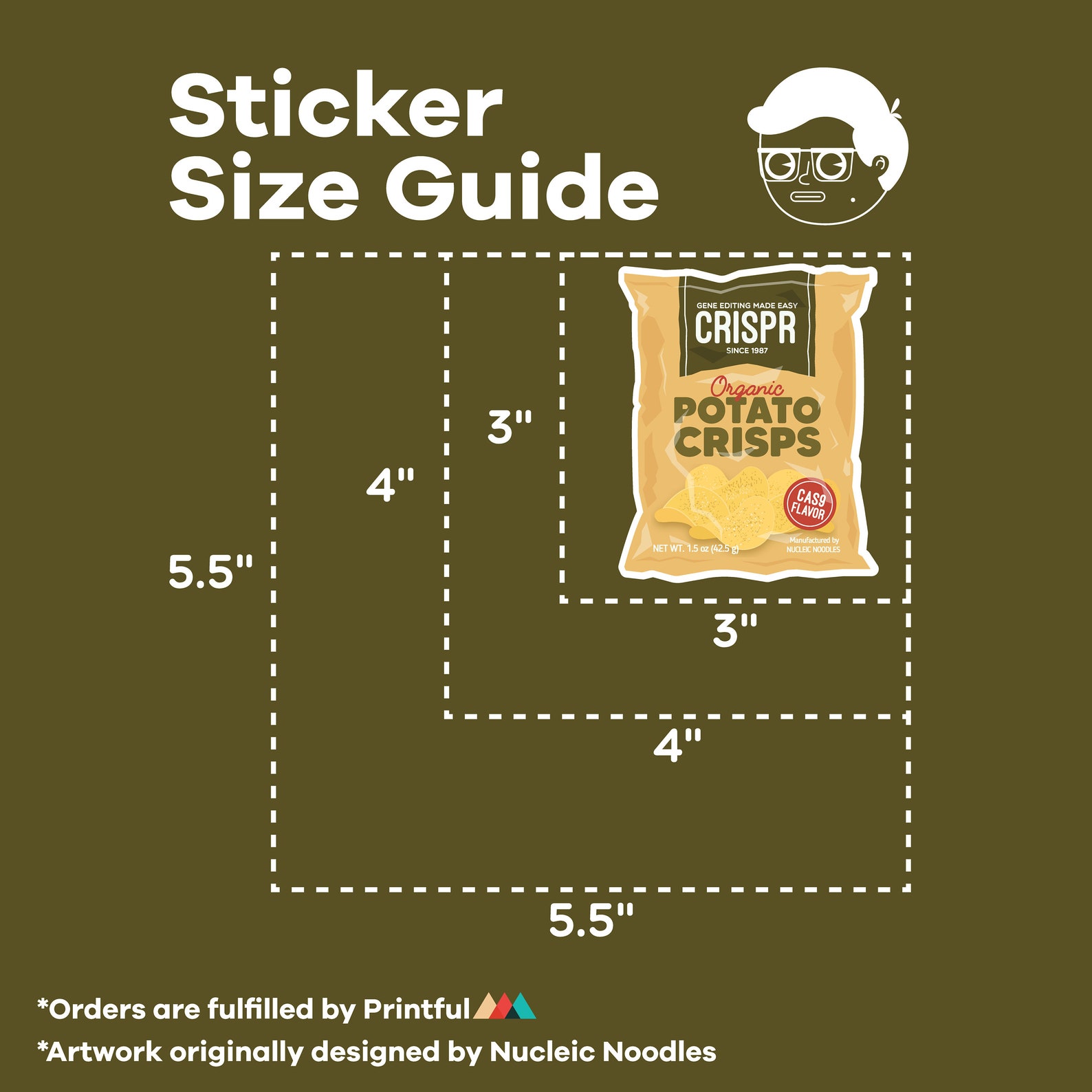 CRISPR Potato Crisps Sticker Biology Sticker Microbiology - Etsy