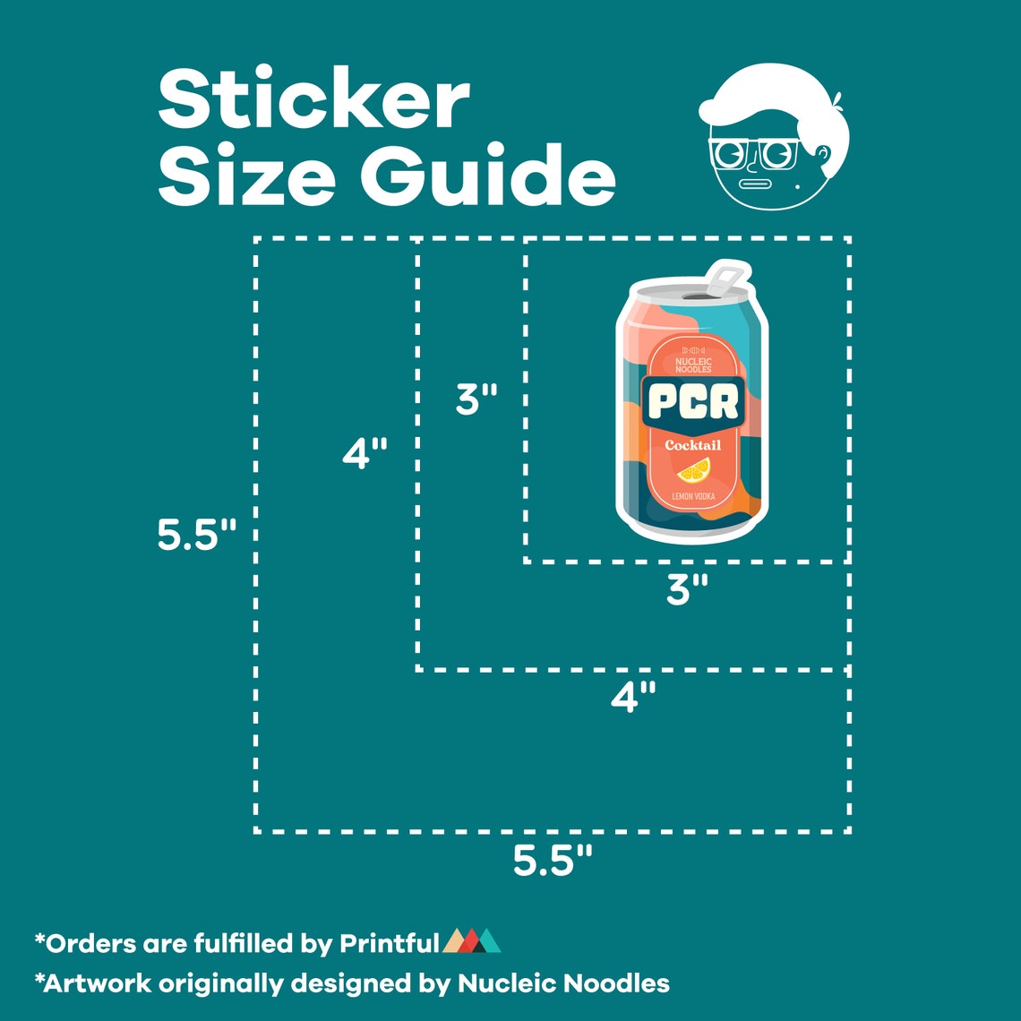 PCR Cocktail Sticker Funny Chemistry Sticker Biology - Etsy