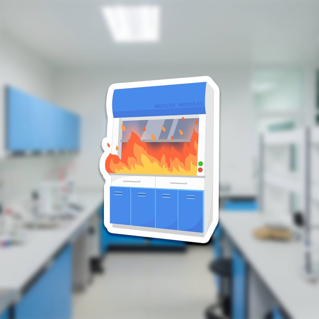 Burning Fume Hood Sticker Dumpster Fire Sticker, Funny Science Sticker ...