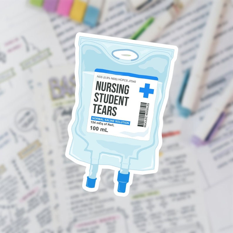 Nursing Student Tears Sticker Nurse Sticker Nursing Student | Etsy