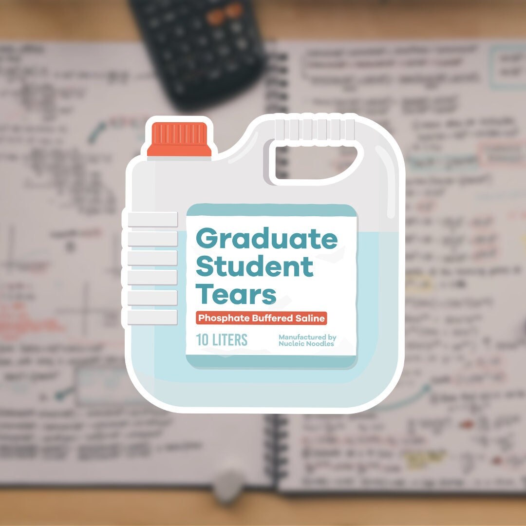 Graduate Student Tears Sticker Grad School Gift Phd Student | Etsy