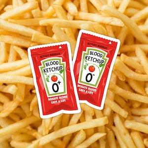 Blood Ketchup Sticker | Donate Blood Save a Life, Medical Sticker ...