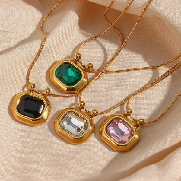 Single Stone Necklace - Etsy