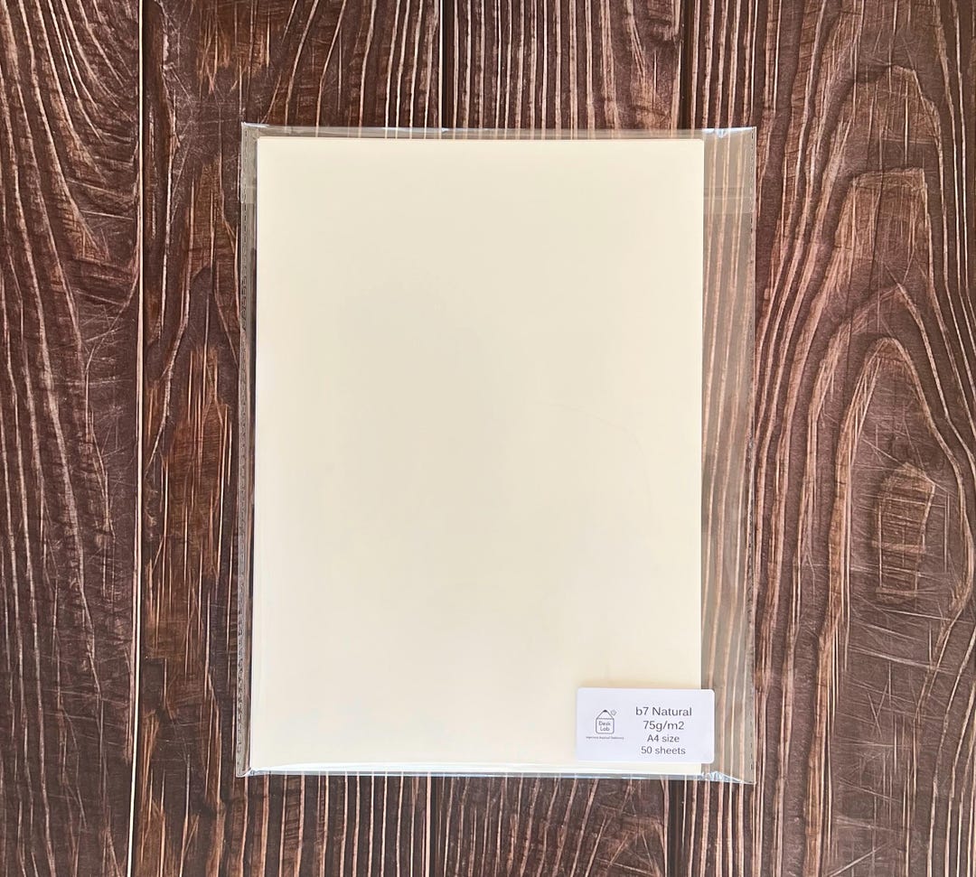B7 Natural Paper 75gsm – A4 Size, 50 Loose Sheets, Ink Friendly Paper ...