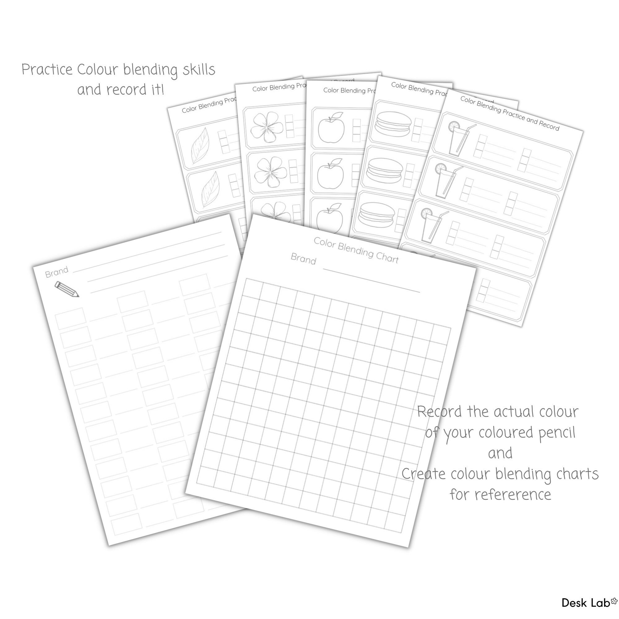 Colored Pencil Swatch Book: Color Sample Journal for Artists, Keep ...