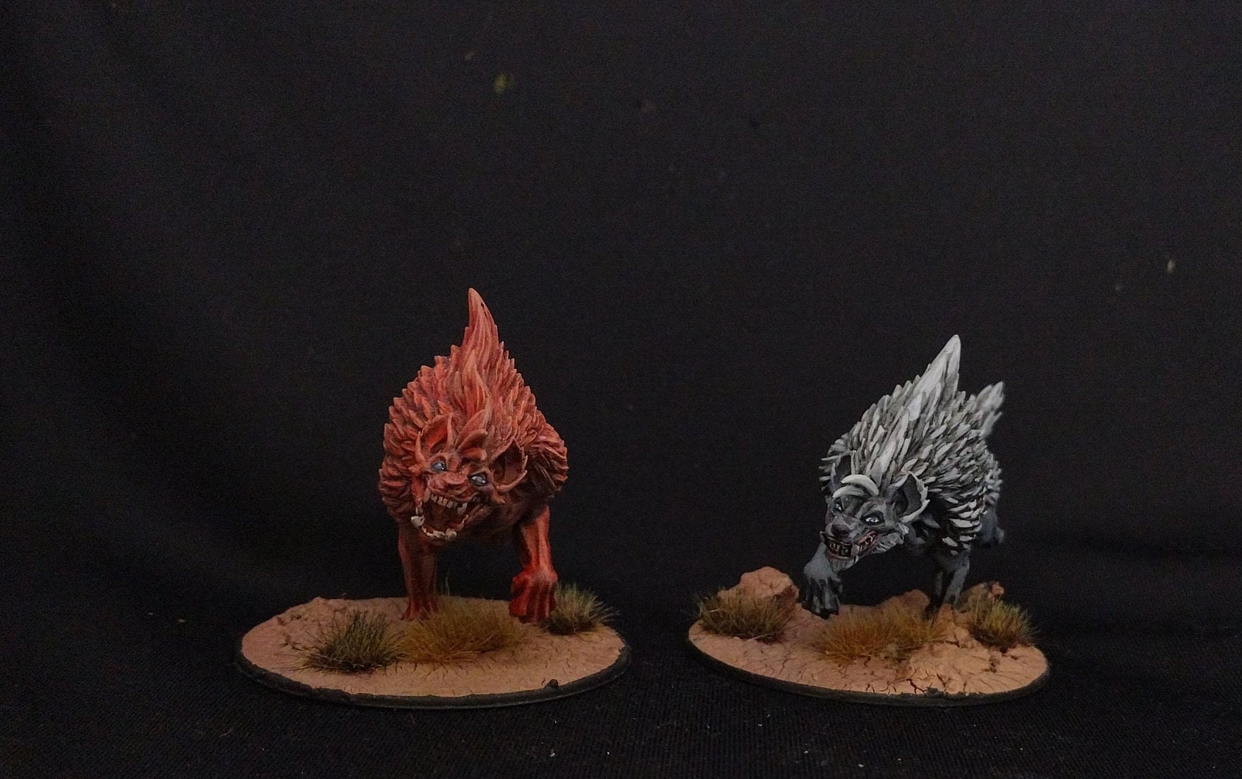 Painted Giant Hyena Miniature Pack 2 for Dungeons & Dragons Pathfinder ...