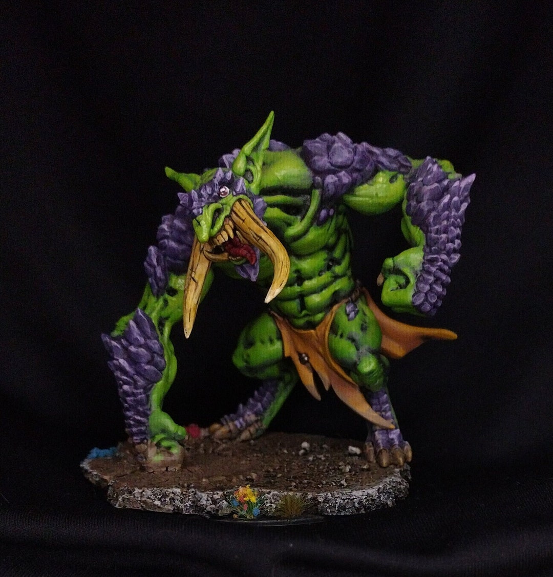 Painted Giant Troll Miniature for Dungeons & Dragons Pathfinder ...