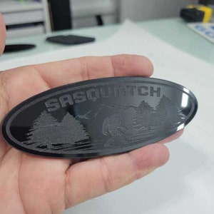 Sasquatch Personalized Custom Name Full or Sport Oval Emblem Badge ...
