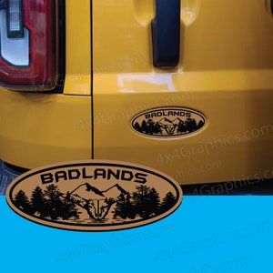 Badlands Ford Bronco Full or Sport Oval Emblem Badge Tailgate Door ...