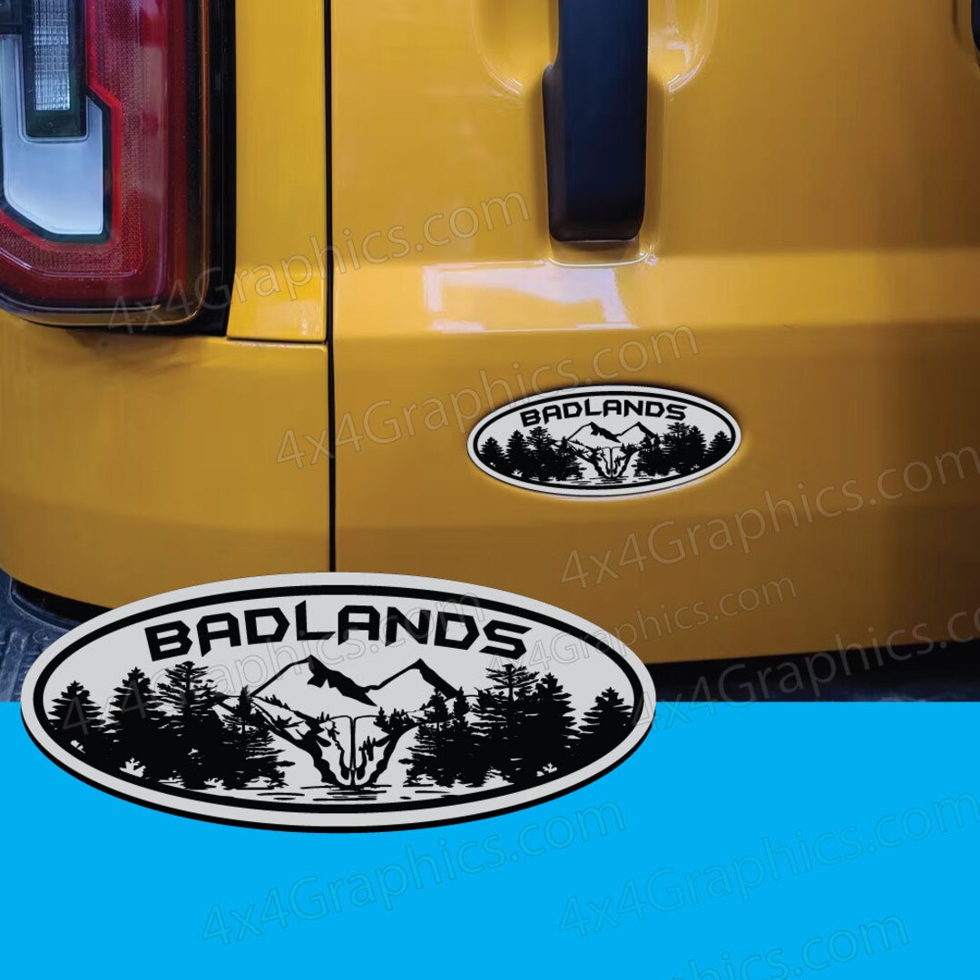 Badlands Ford Bronco Full or Sport Oval Emblem Badge Tailgate Door ...