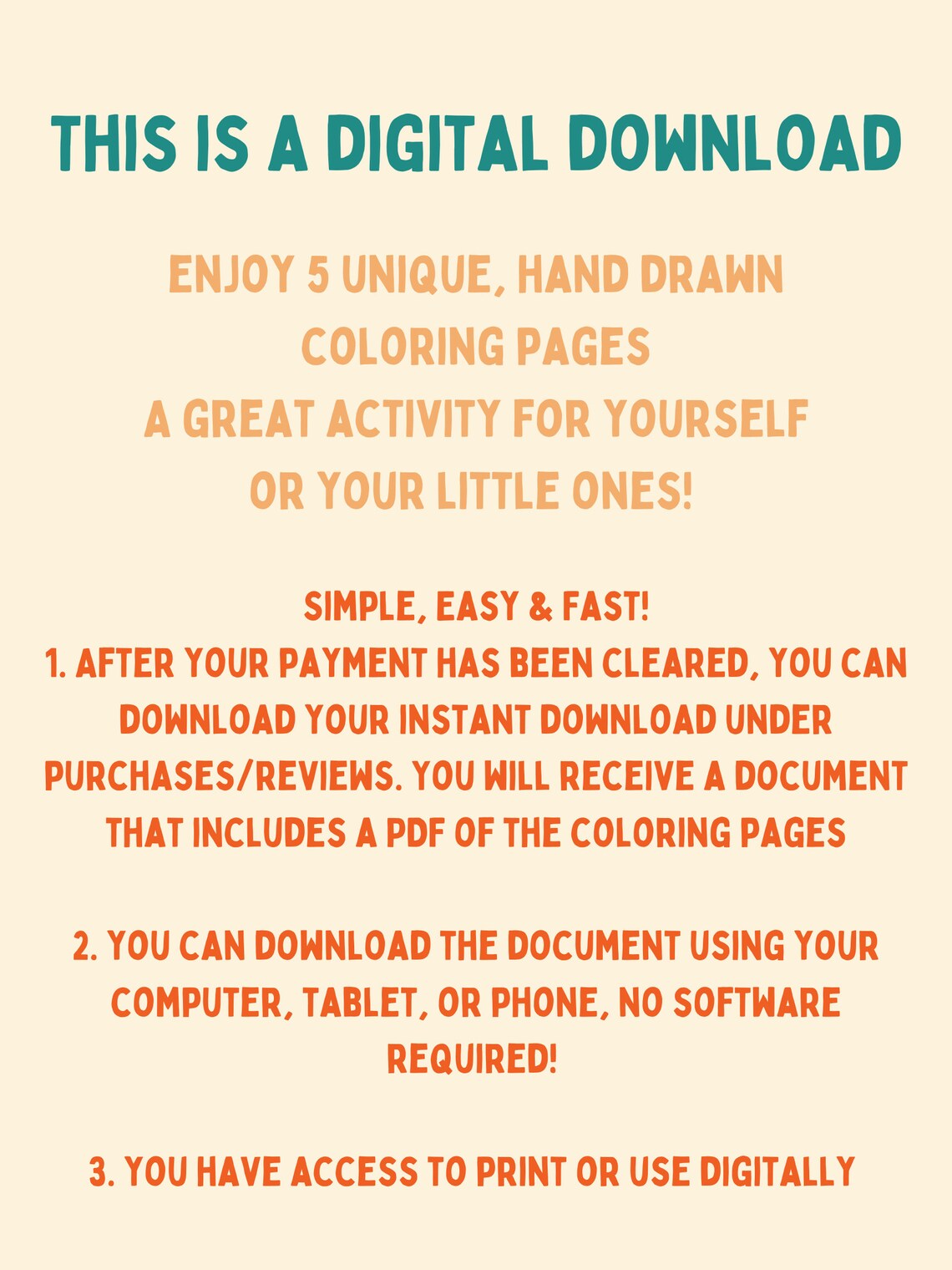 Halloween Printable Coloring Pages, 5 Pages, Digital Download - Etsy