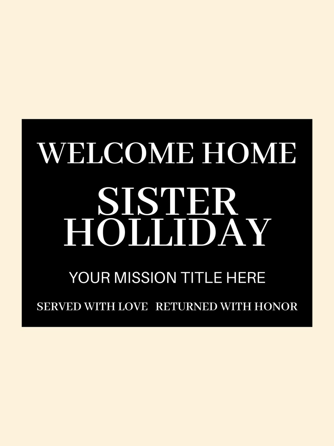 Editable Digital LDS Mission Welcome Home Poster Template - Etsy