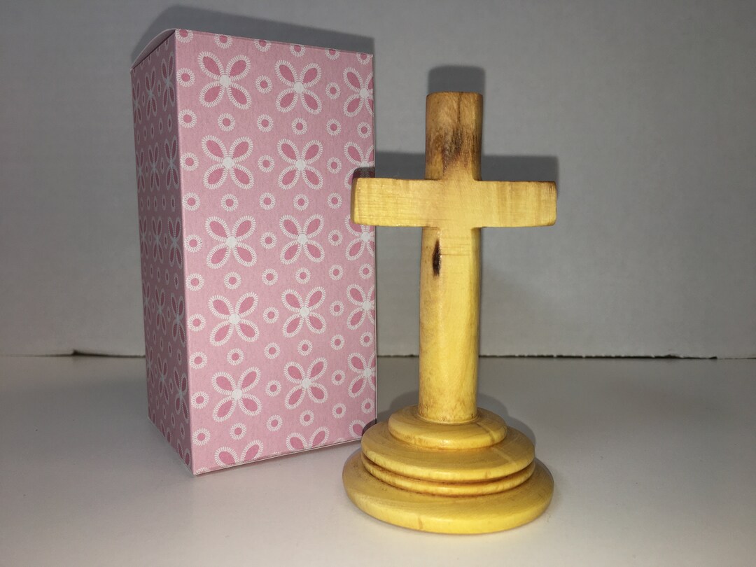 Standing Wooden Cross, Hand-turned Cross, Hardwood Cross, Religious ...