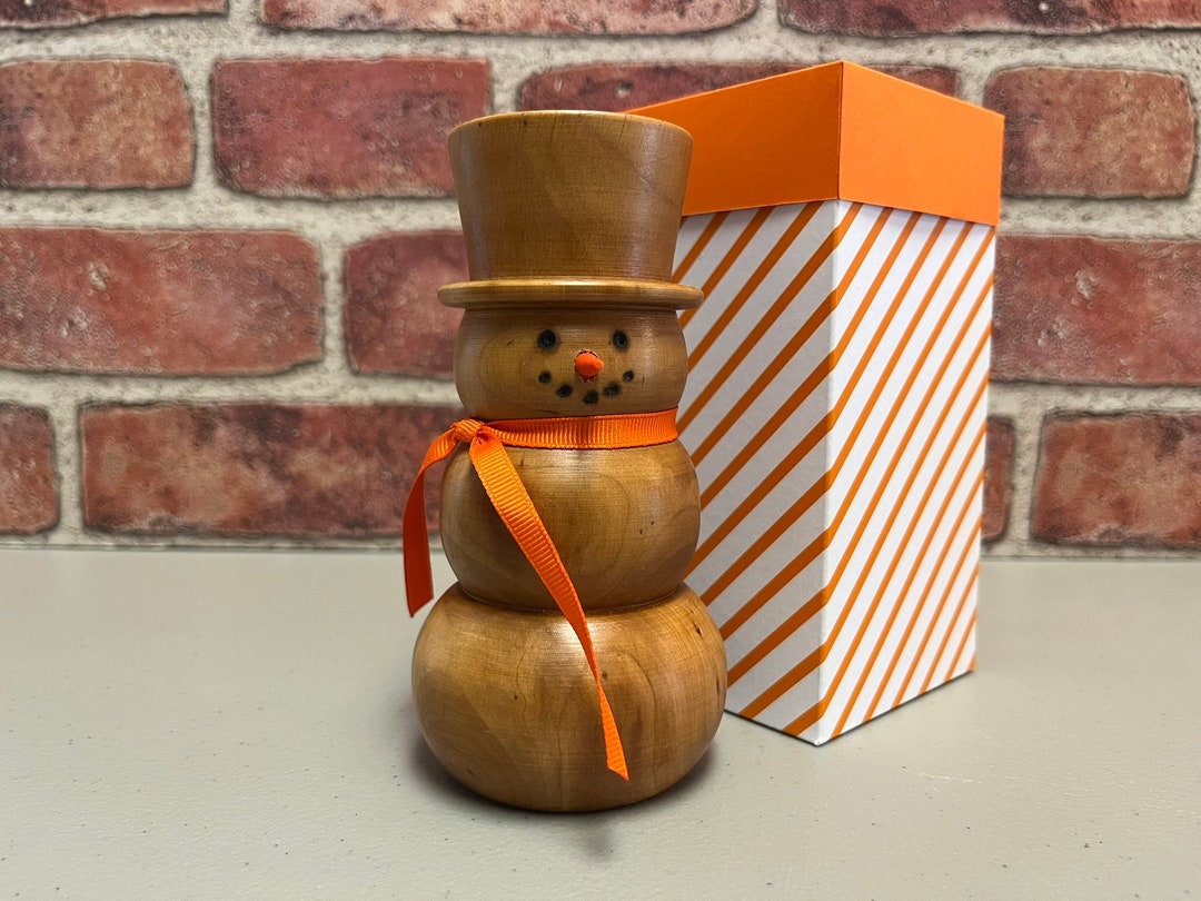 Hardwood Snowman Handcrafted, Wooden Snowman, Handcrafted Snowman ...