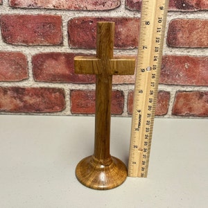 Standing Wooden Cross, Hand-turned Cross, Hardwood Cross, Religious ...