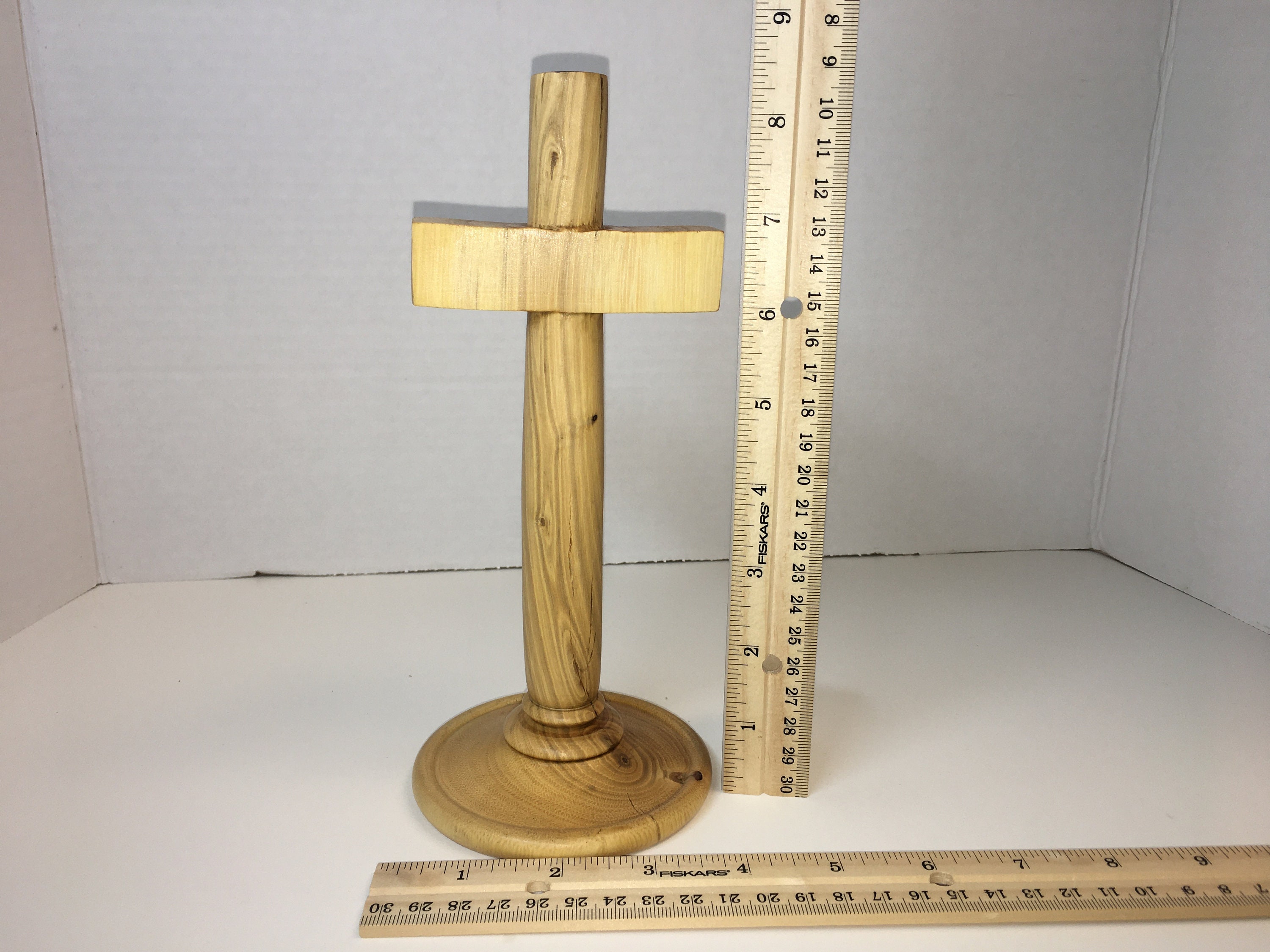 Standing Wooden Cross, Hand-turned Cross, Hardwood Cross, Religious ...