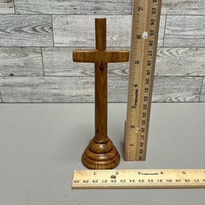 Standing Wooden Cross, Hand-turned Cross, Hardwood Cross, Religious ...