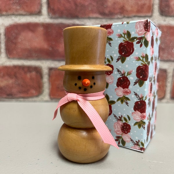 Hardwood Snowman Handcrafted, Wooden Snowman, Handcrafted Snowman ...