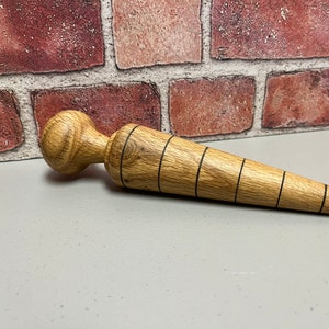 Oak Wood Garden Dibber, Hand Turned Oak Wood Dibbler Tool, Seed ...