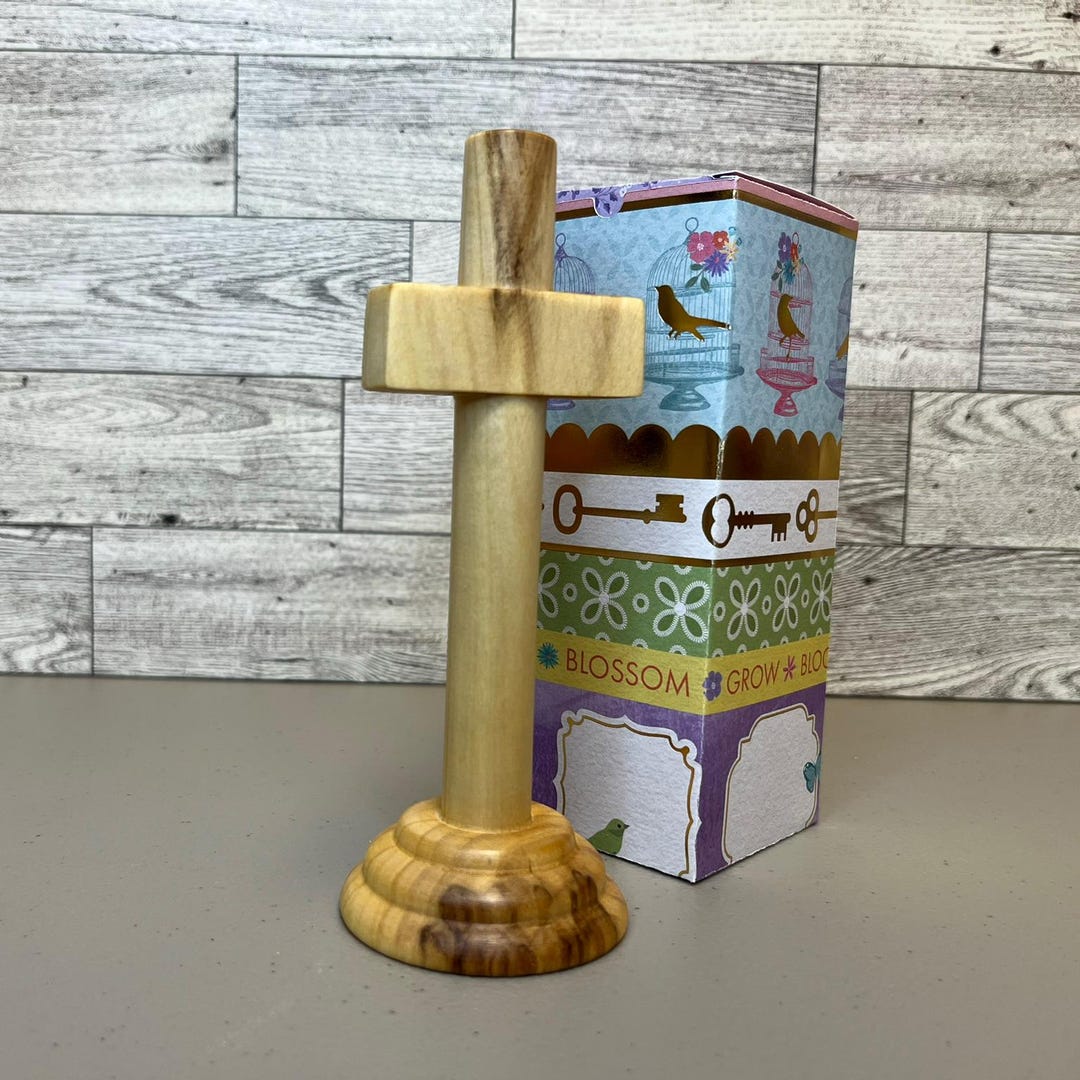 Hand-turned Poplar Wood Standing Cross: Religious Gift - Etsy