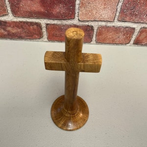 Standing Wooden Cross, Hand-turned Cross, Hardwood Cross, Religious ...