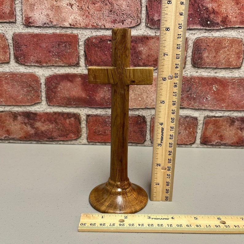Standing Wooden Cross, Hand-turned Cross, Hardwood Cross, Religious ...