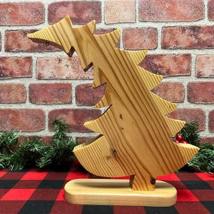 Leaning Tree Christmas Ornament Holder, Quirky Tree Display, Farmhouse ...