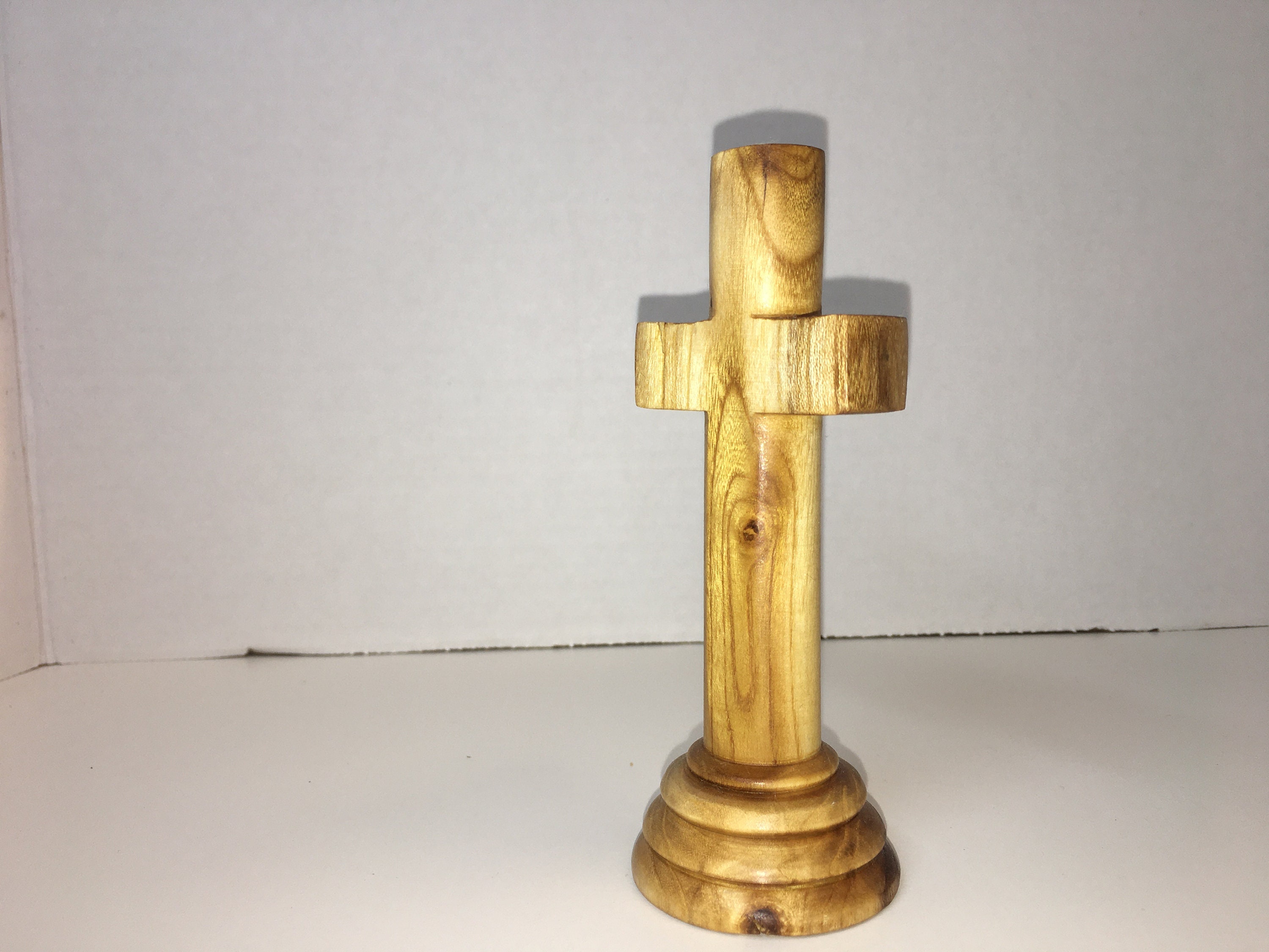 Standing Wooden Cross, Hand-turned Cross, Hardwood Cross, Religious ...