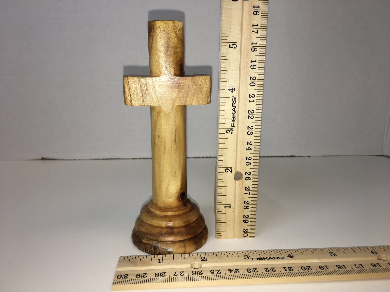 Standing Wooden Cross, Hand-turned Cross, Hardwood Cross, Religious ...