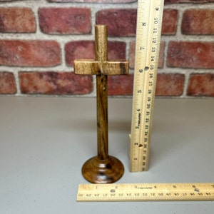 Standing Wooden Cross, Hand-turned Cross, Hardwood Cross, Religious ...