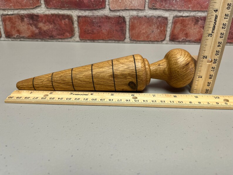 Oak Wood Garden Dibber, Hand Turned Oak Wood Dibbler Tool, Seed ...