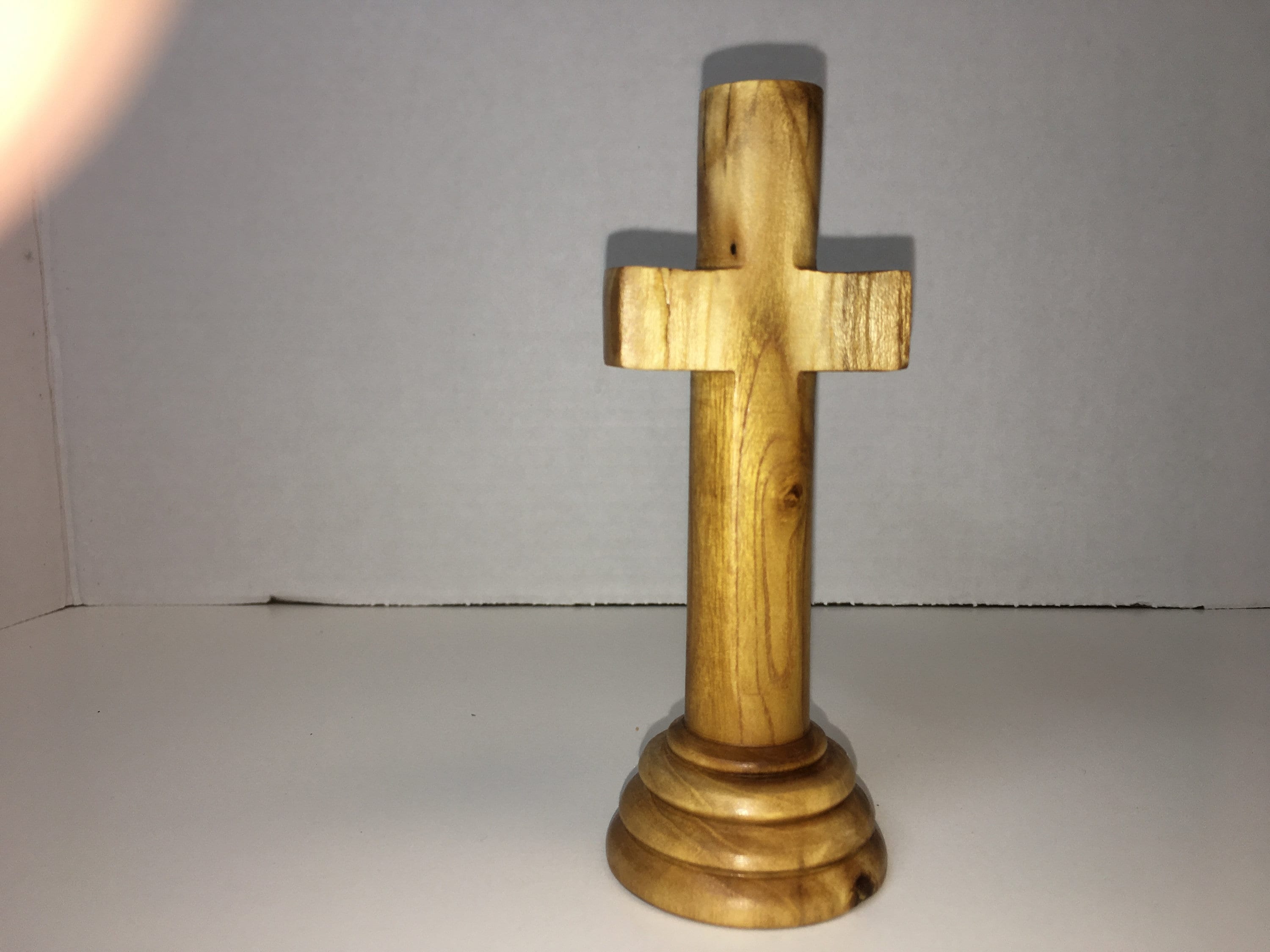 Standing Wooden Cross, Hand-turned Cross, Hardwood Cross, Religious ...