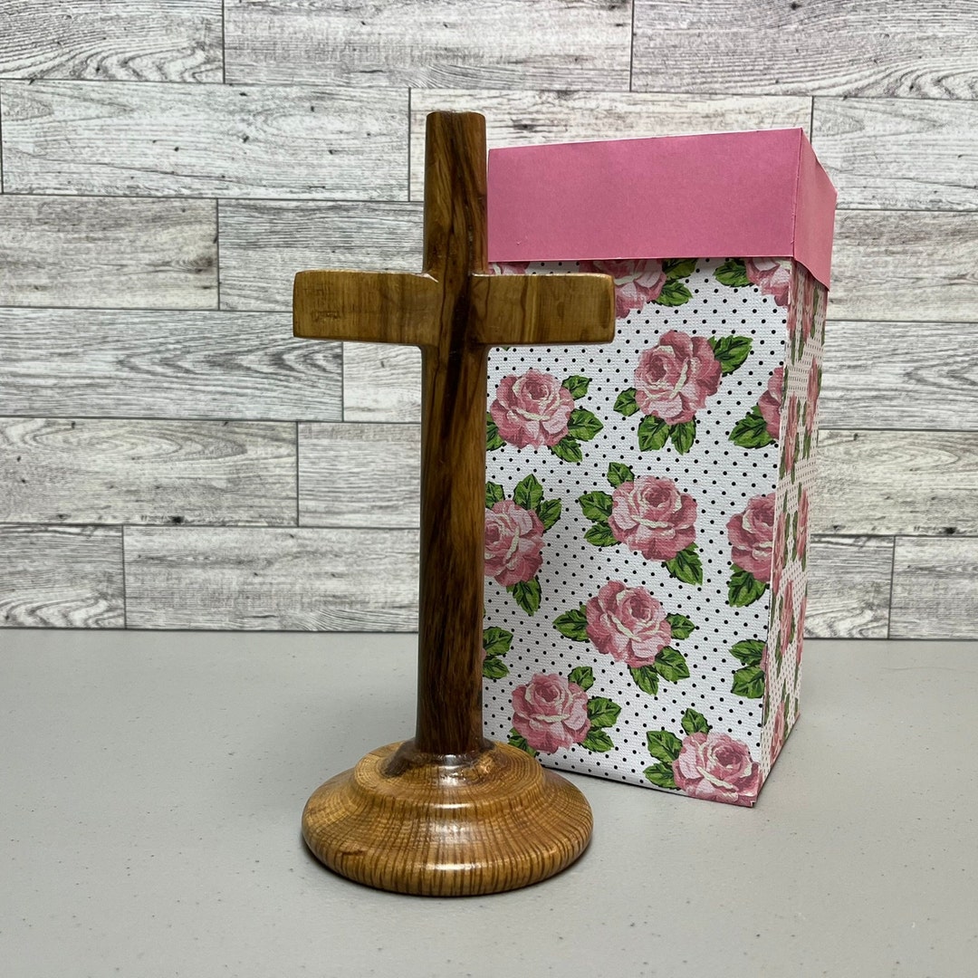 Standing Wooden Cross, Hand-turned Cross, Hardwood Cross, Religious ...