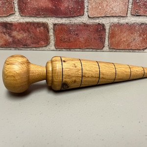 Oak Wood Garden Dibber, Hand Turned Oak Wood Dibbler Tool, Seed ...