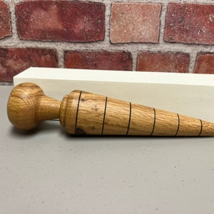 Oak Wood Garden Dibber, Hand Turned Oak Wood Dibbler Tool, Seed ...