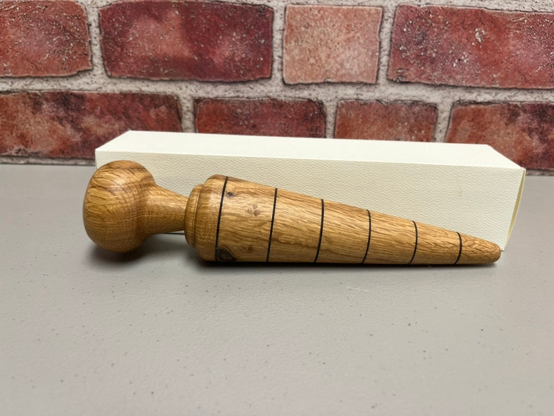 Oak Wood Garden Dibber, Hand Turned Oak Wood Dibbler Tool, Seed ...