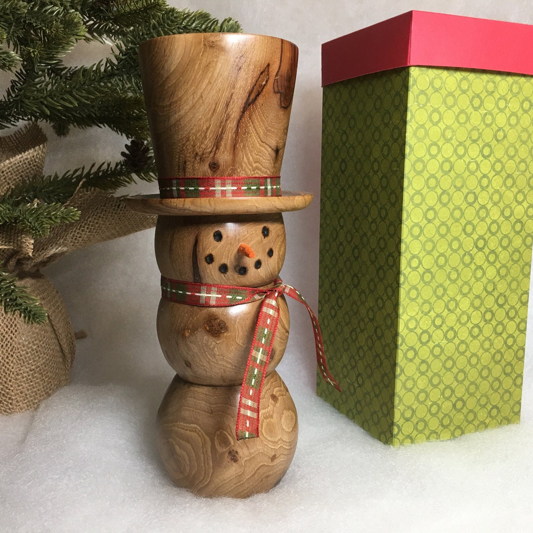 Hardwood Snowman Handcrafted, Wooden Snowman, Handcrafted Snowman ...